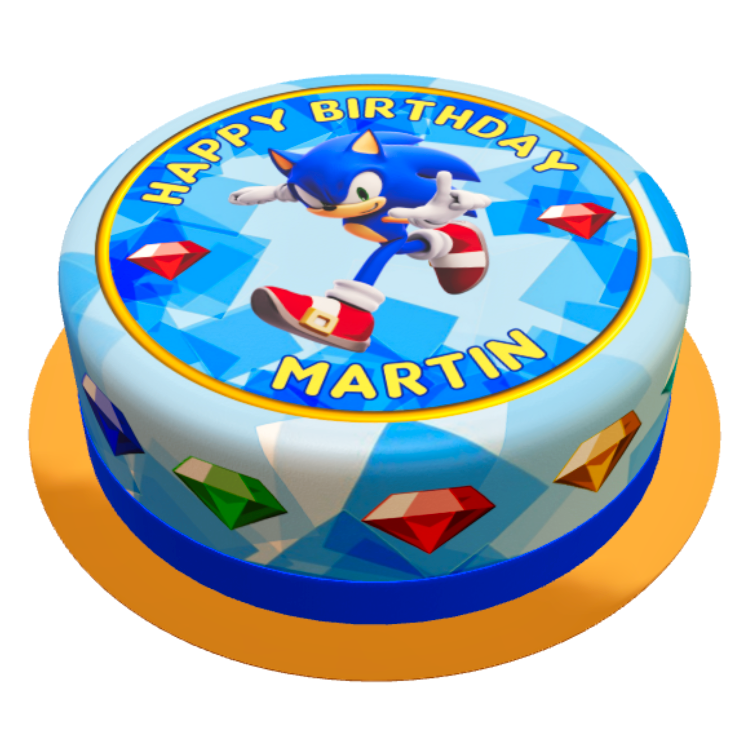 Sonic Torte personalisiert mit Wunschtext, Name und Alter